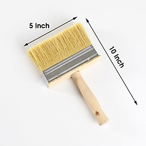 5'' Deck Brush for Deck Stain Applicator, Stain Brushes for Wood, Wide Paint Brush, Paint Brush for Walls, Quick Decking, Fence and Furniture