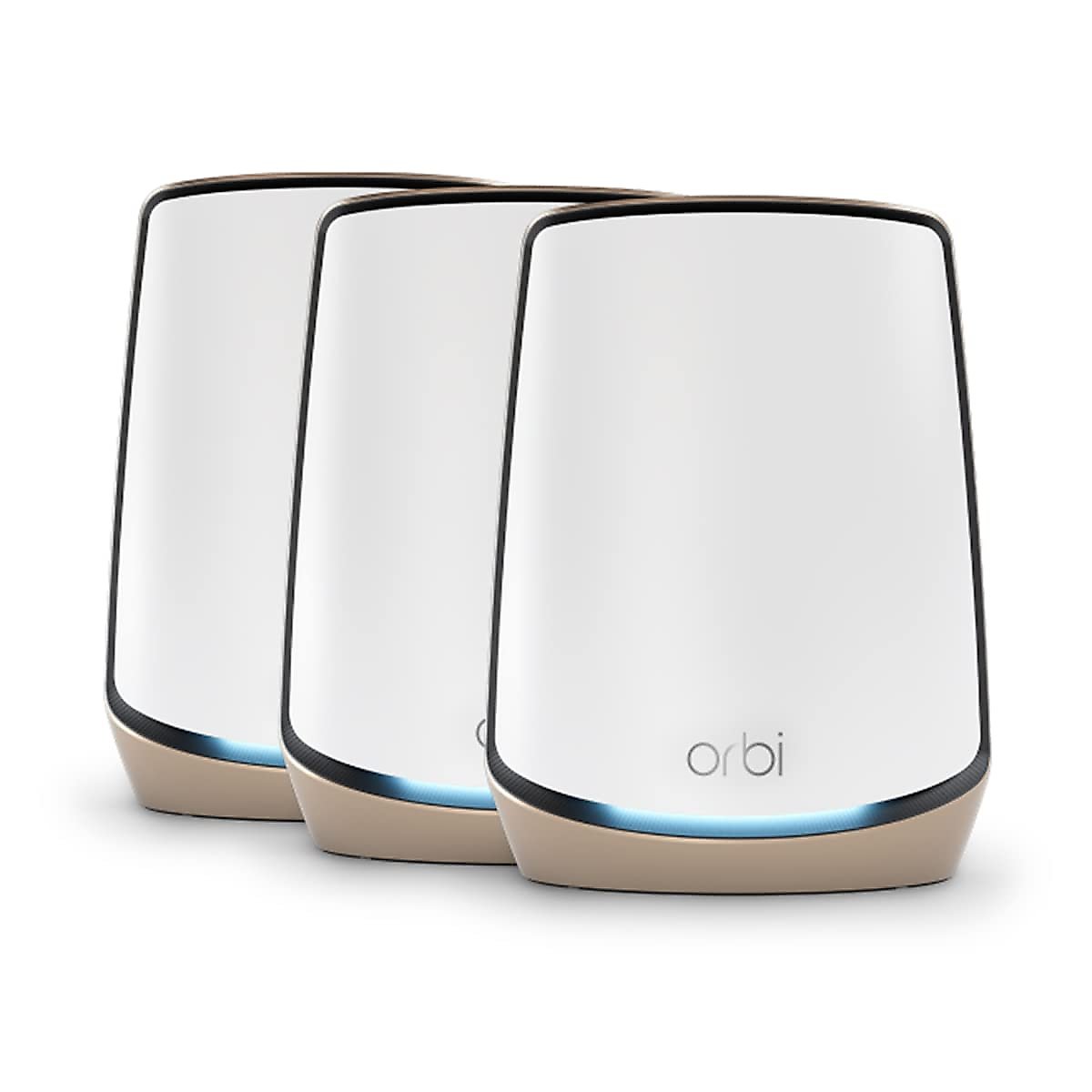 NETGEAR Orbi Tri-Band WiFi 6 Mesh Network System (RBK863S) – Router + 2 Satellite Extenders, Security Features, Up to 6Gbps, Up to 8,000 sq.ft., 100 Devices, 10 Gig Internet Port, Armor Subscription