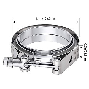 EVIL ENERGY 3 Inch V Band Clamp, Bundle with 2.5" ID to 3" OD Exhaust Pipe Reducer Adapter