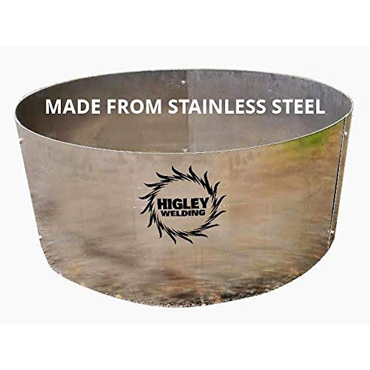 18" Deep Fire Pit Liner-Campfire Ring 45" Diameter Stainless Steel