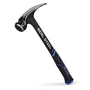 Real Steel 0517 One Piece Forged Milled Face Framing Hammer with Rip Claw, 21 oz