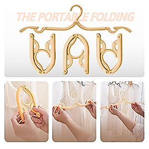 12 Pcs Travel Hangers,Portable Folding Clothes Hangers ，Clothes Drying Rack for Home and Travel （3 Color）