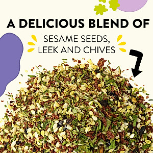 Just Spices Egg Topping, 1.94 OZ I Breakfast and egg seasoning with white sesame, chilli, grated tomato, sea salt and more