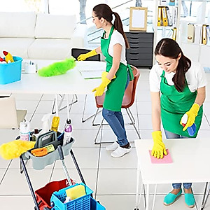 BISupply Cleaning Supplies Organizer Cleaning Caddies - 4pk Bathroom Cleaning Caddy with Handle for Janitor and Maid