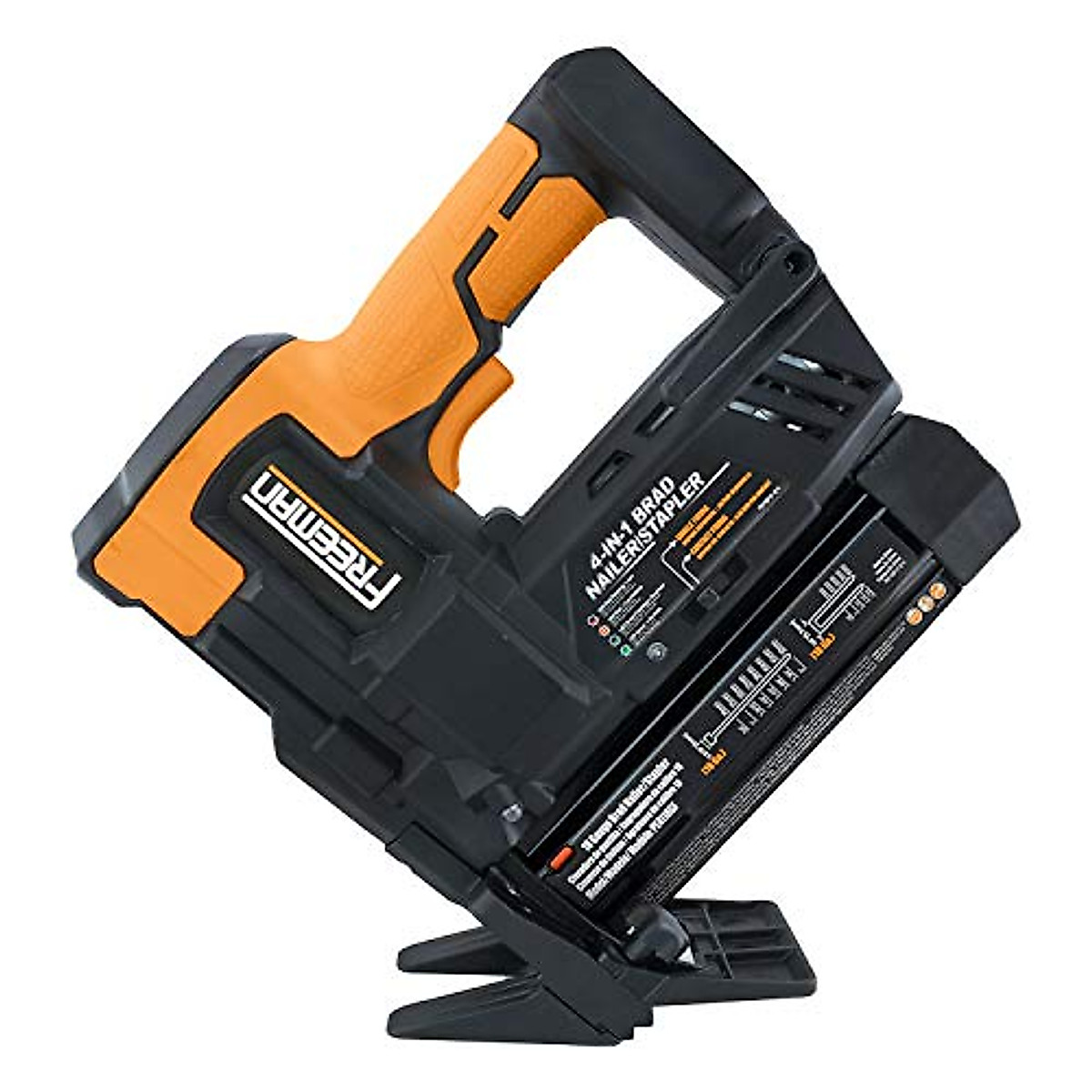 Freeman PE4118GF 20 Volt Cordless 4-in-1 18-Gauge 2" Flooring Nailer/Stapler Kit with Lithium-Ion Batteries, Charger, Case, and Fasteners (1000 Count)