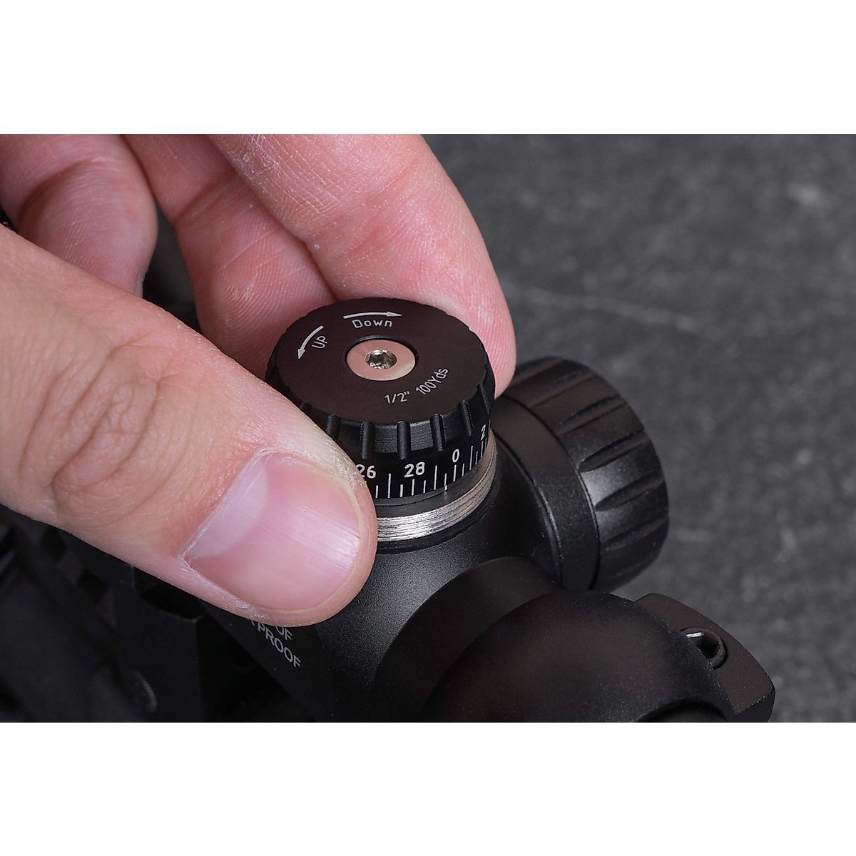 Monstrum 2-7x32 Rifle Scope with Rangefinder Reticle and Medium Profile Scope Rings | Black