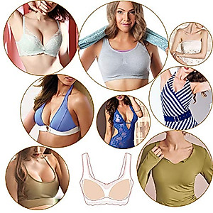 FANMAOUS 5 pairs Women's Triangle Bra Pads Inserts Removable Push Up Sports Bra Cups Replacements For Bikini Top Swimsuit (5 pairs beige C/D)