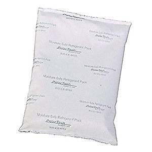 Polar Tech TP6/MS Ice Brix Viscous Gel Moisture Safe Refrigerant Cold Pack, 4" Length x 6" Width x 3/4" Thick (Case of 48), White