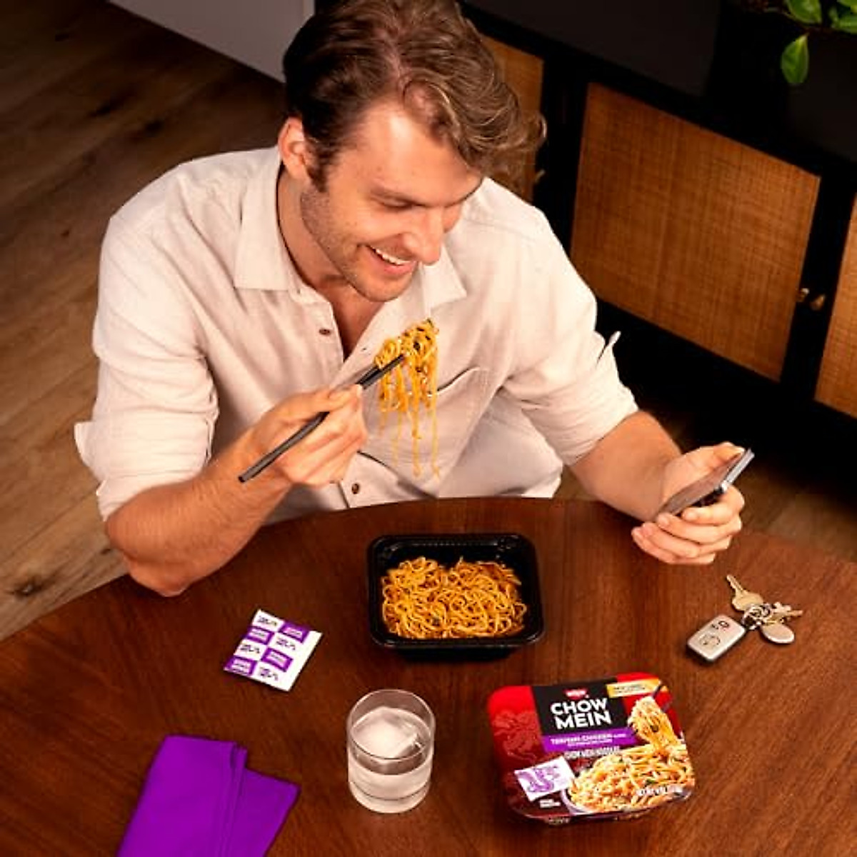 Nissin Chow Mein Teriyaki, Chicken, 4 Ounce (Pack of 8)