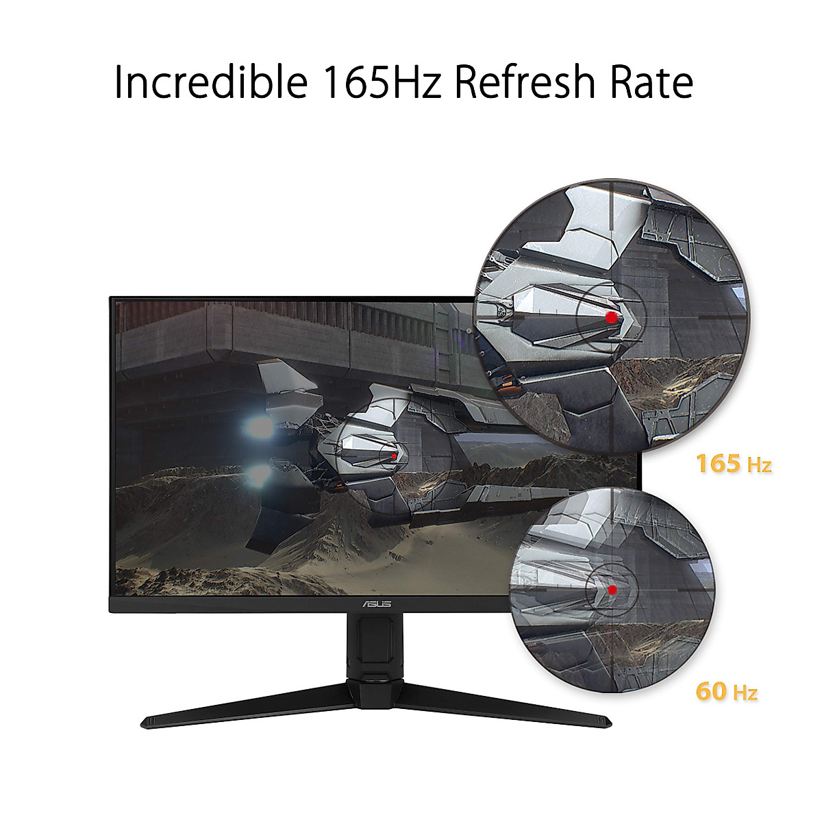 ASUS TUF Gaming VG279QL1A 27” HDR Gaming Monitor, 1080P Full HD, 165Hz (Supports 144Hz), IPS, 1ms, FreeSync Premium, DisplayHDR 400, Extreme Low Motion Blur, Eye Care, HDMI DisplayPort (Renewed)