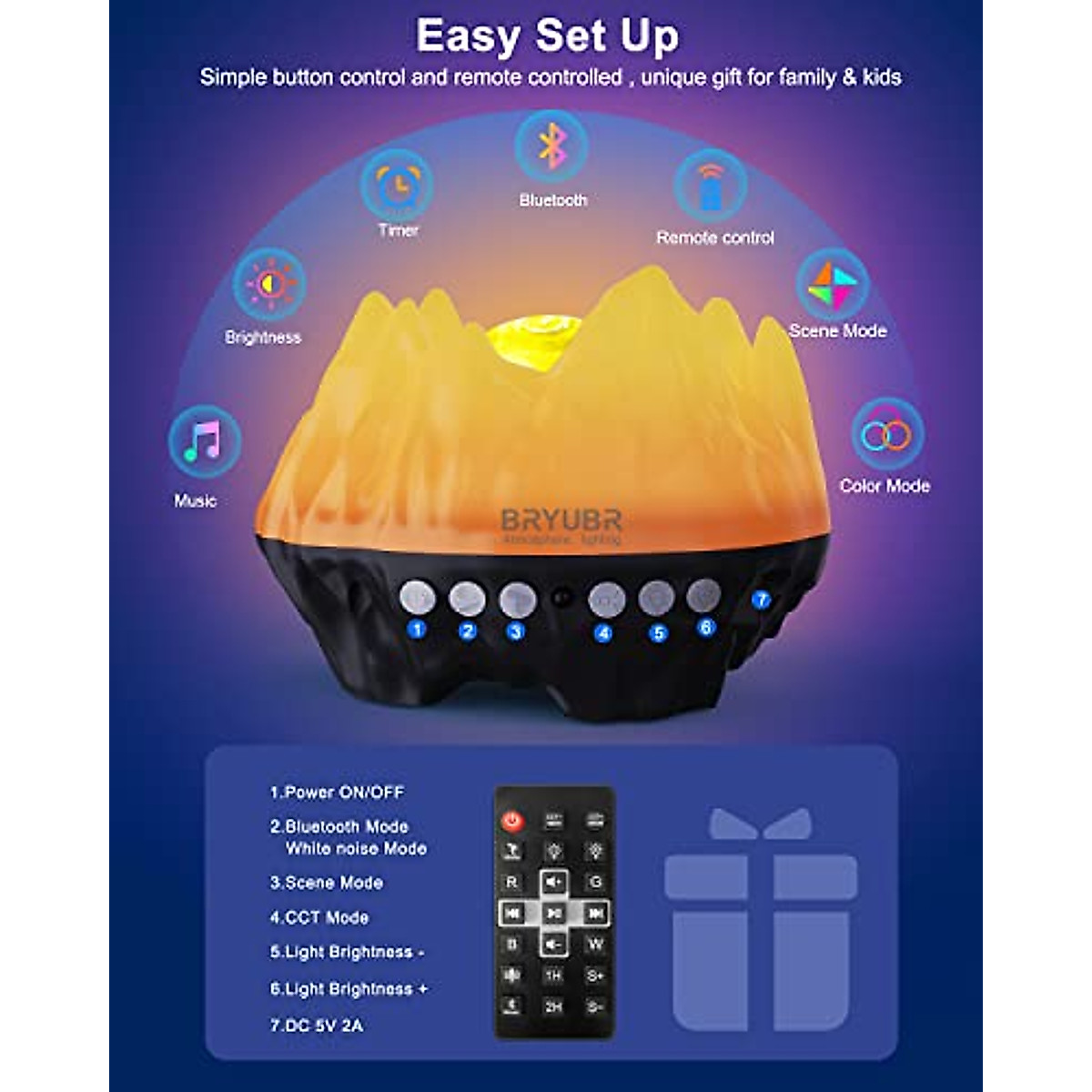 Star Projector, 4 in 1 Galaxy Projector for Bedroom, Bluetooth Speaker White Noise & Remote Control, 18 Light Effects Northern Night Light Aurora Projector for Kids/Adults/Gifts