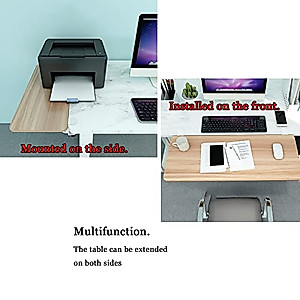 Ergonomic Desk Extender 7 Colors Wooden Keyboard Tray Mouses Platforms - with Steel Foldable K-Bracket - Folds Or Unfolds Easily - Clamp-On - Armrest Shelf Computer Elbow Arm Support