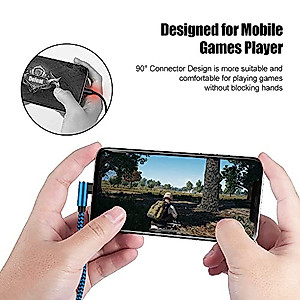 finekeep iPhone Charger Cable 10FT 3 Pack 90 Degree Lightning Cable MFi Certified Nylon Braided Right Angled Lightning Charging Cable for iPhone 12/11/11 Pro/XS Max/XR/X/8/7/6 (Blue Black)