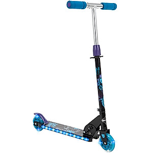 Huffy Disney Frozen Electro-Light Inline Scooter for Kids, Blue