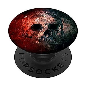 Cell Phone Knob Pop Up Holder for Hand Blood Red Ivory Skull PopSockets PopGrip: Swappable Grip for Phones & Tablets