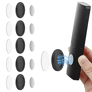 WALLFID 5 Pack N52 High Magnetic Remote Control Holder Wall Mount Holders Hole-Free Phone Charging Organizer Storage Containers For Home Office School Supply Storage.(Black Enhanced version)