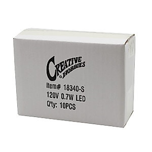 Creative Hobbies Silicone LED Night Light Bulbs, C7 Replacement Light Bulbs – 0.7W Equivalent to 4W 5W 6W 7W Incandescent, White Warm 2700K, Christmas String Lights, Electric Window Candles | 10 Pack