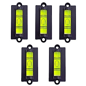 5Pcs RV Standard Level with Mounted Ear Bubble Spirit Levels for Leveling Camper, RV Travel Trailer, Car Camping, Turntable, TV Mounts, Phonograph, Tripod