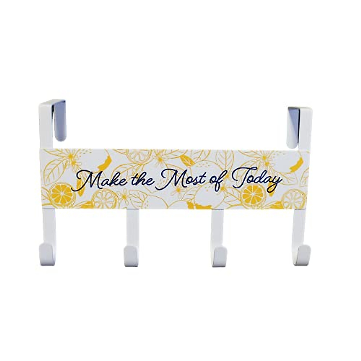 Dependable Industries inc. Essentials Over Door Hanger Hook, Hanging Clothes Coat Bag Robe Keys Towel Bathroom Closet Back of Door Hanger 4 Hooks