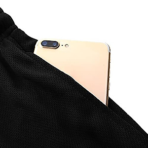 CEHT Mens Athletic Shorts Quick Dry Bodybuilding Mens Workout Shorts Gym Shorts for Men with Pockets Black