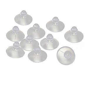 bnafes 18mm/0.7" Furniture Desk Glass Transparent Anti-Collision Suction Cups Sucker Hanger Pads for Glass Plastic Without Hooks, Pack of 10