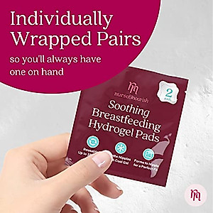 [8 Pads] Hydrogel Pads for Breastfeeding Soreness Support - Immediate Relief Nipple Gel Soothing Pads - Easy Apply Gel Nipple Pads for Breastfeeding - Reusable Form Adjusting Breastfeeding Gel Pads