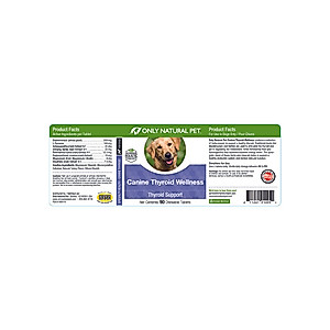 Only Natural Pet Canine Thyroid Wellness Supplment for Dogs - 90 Chewable Tablets