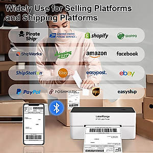 LabelRange LP320 Label Printer – High Speed 4x6 Shipping Label Printer, Windows, Mac, Linux and Chrome OS Compatible, Direct Thermal Printer Supports Shipping, Barcode, Household Labels and More