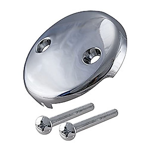 Westbrass Y593244CP White Tubular Tip-Toe Bath Waste and Overflow Assembly, Polished Chrome