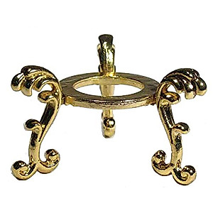 Amlong Crystal Gold-Plated Flowering Crystal Ball Stand, Small Size for 2 inch (50-60mm) Diameter Small Balls