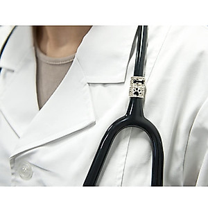 HEYGOO 2 Pack Dog Cat Stethoscope Charms, Stethoscope Id Name Tag