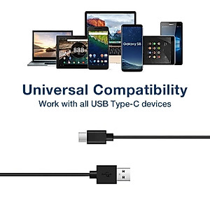 MYFON USB A to USB C Cable, USB Type C Cable, 2 Pack [3FT, 3FT], Fast Charging Cable, High Speed Data Transfer Cable, Android Phone Cable for Galaxy S10 S9 and More, Trustable