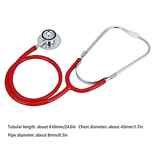 Monitoring Stethoscope, 2 Set Dual Head Stethoscope for Doctor Nurse Veterinarian Student Health Care Device(Red)