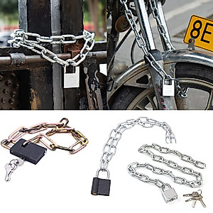 MroMax Chain Lock, 1000mm/39.37" Long, 6mm/0.24" Diameter Buckle Large Lock 1pcs