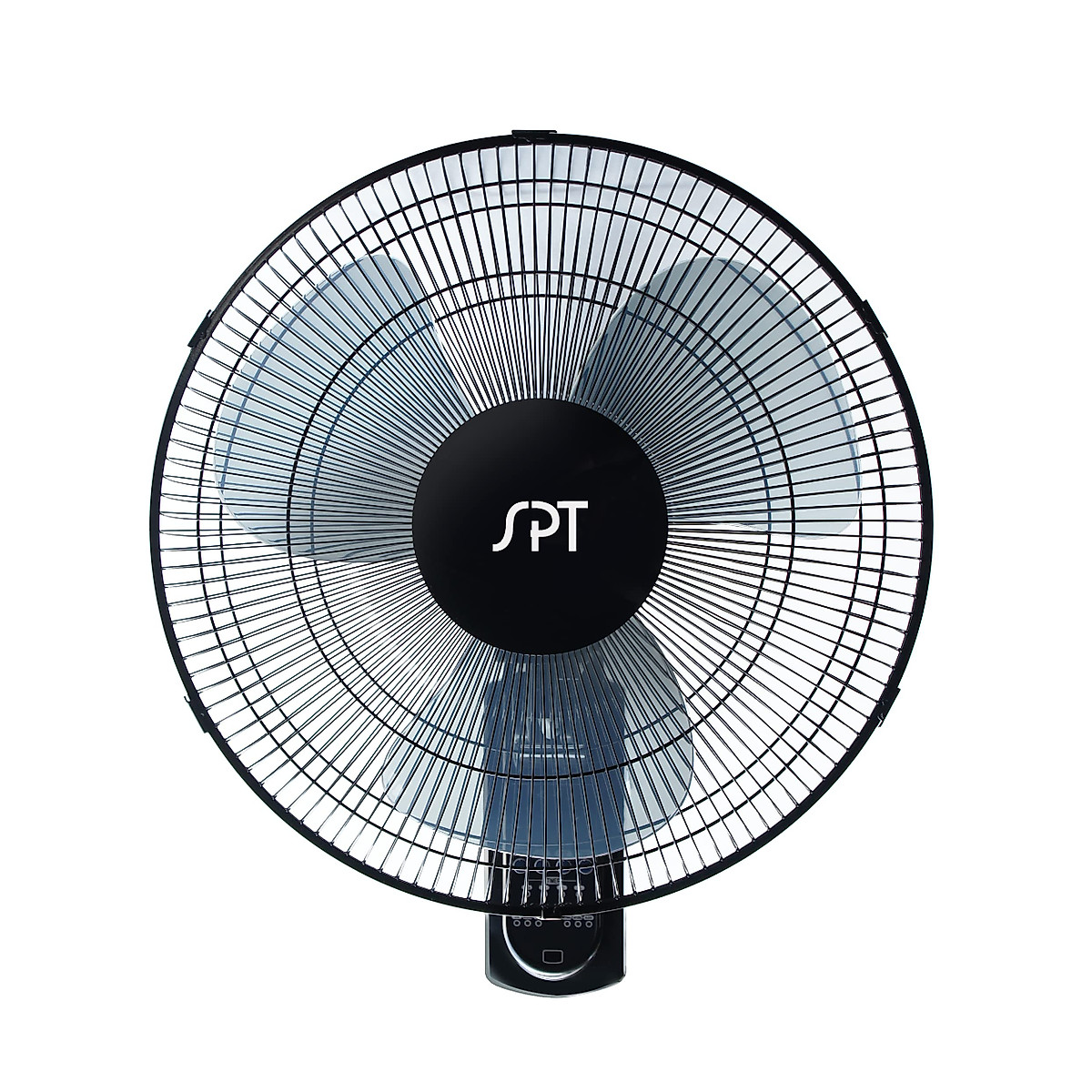 SPT SF-16W90 16″ Wall Mount Fan in Black with Remote Control, Oscillation and Timer (Corded Electric)