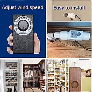 MOLAB Inline Duct Fan, Bathroom Exhaust Fan, 2 Inch Inline Duct Fan with Power Supply, Powerful Exhaust Fan Kitchen 12V 6W Mini Blower for Bathroom Office Hall Hydroponic Kitchen(Color:1)