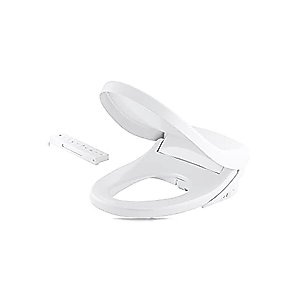 KOHLER BD-N45OUS-N0 Novita Elongated Bidet Toilet Seat, Heated Bidet Seat with Adjustable Bidet Sprayer for Existing Toilets with Remote Control, White