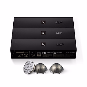 Nespresso Capsules VertuoLine, Fortado Gran Lungo Americano, Dark Roast Espresso Coffee, 10 Count (Pack of 3) Coffee Pods, Brews 5.0 Ounce (VERTUOLINE ONLY)