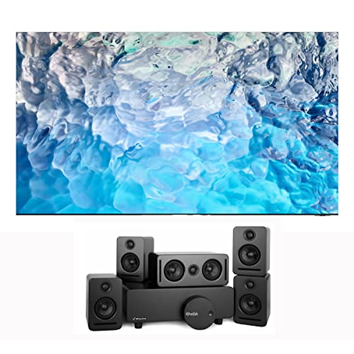 SAMSUNG QN85QN900BFXZA 85" 8K QLED UHD HDR Smart Infinity-Screen TV with a Platin MONACO-5-1-SOUNDSEND 5.1 Sound System with WiSA Transmitter (2022)