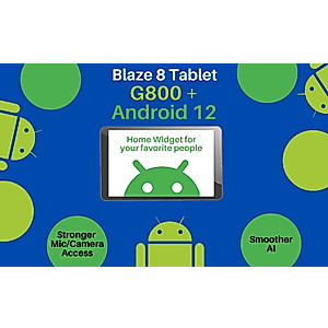 Azpen 8 Inch Unlocked LTE Tablet with Android 12 OS Octa Core CPU 3GB RAM 32GB Storage Dual Cameras IPS HD Display for T-Mobile and AT&T Network