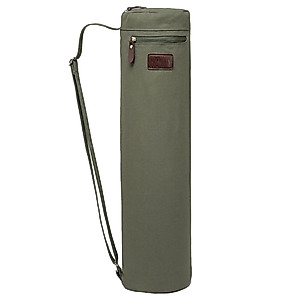 FREMOUS Yoga Mat Bag Carrier Men Women- Double Storage Pocket,Adjustable Shoulder Strap and Handle,Fits Most Mats(Army green)
