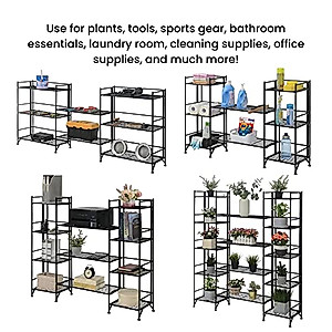 Convenience Concepts Xtra Storage Shelf Metal Extension Set of 2, Black