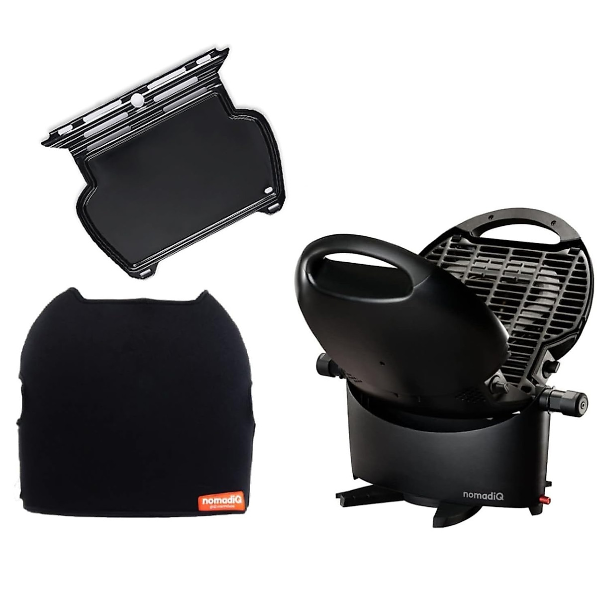 nomadiQ Portable Gas Grill + Protective Sleeve + Griddle