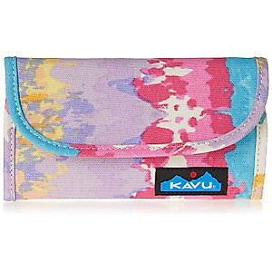 KAVU Big Spender Tri-fold Wallet Clutch Travel Organizer, Beach Tie Dye