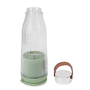Yctze Blender, Portable Professional Stainless Steel Tip Detachable USB 1300mAh Travel Blender Electric Mini Juicer Cup for Kitchen Office Drinking Outdoor 380ml