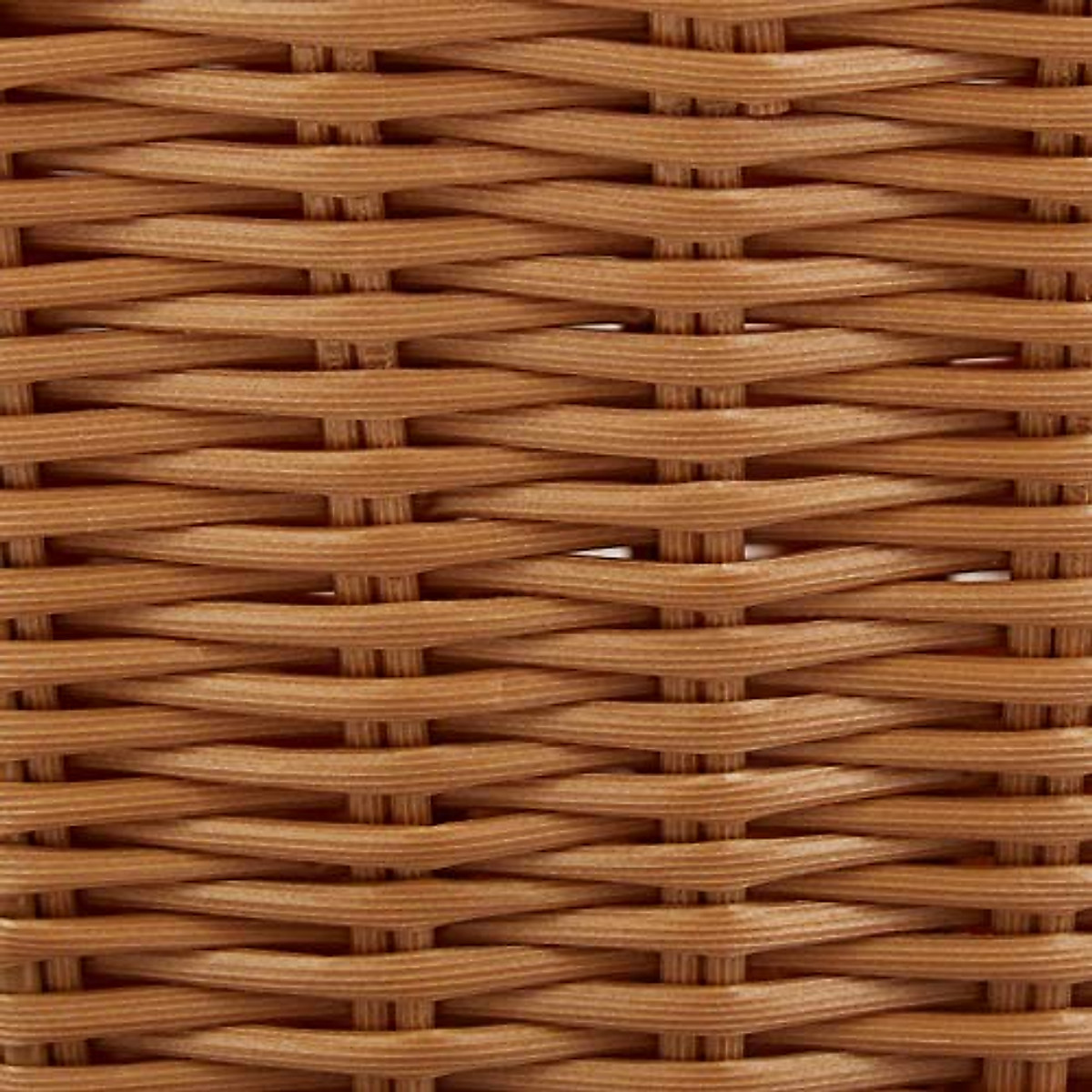 Kovot Poly-Wicker Picnic Basket | Measures 16" x 13.5" x 7.5" | for Picnics, Parties and BBQs | Hand Woven Polypropylene Fibers That Will Last