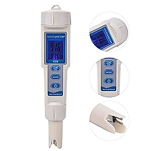 Oumefar Water Quality Tester 4in1 PH/EC/TDS/Temperature Water Quality Monitor for Food Processing Drinking Water Monitor