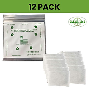 Green Piece® 12 Pack - Overstuffed - All-Natural Baby Diaper Pail Deodorizer | Activated Charcoal Air Purifier Compatible with Diaper Pails, Shoe Closets, Trash Cans, Pets - Made in The USA