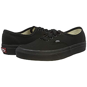 Vans Mens Authentic Canvas Sneakers Lace Up Casual Plimsolls Unisex Shoe - Black/Black - 12