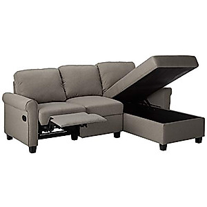 Serta Copenhagen Reclining Sectional with Right Storage Chaise - Gray